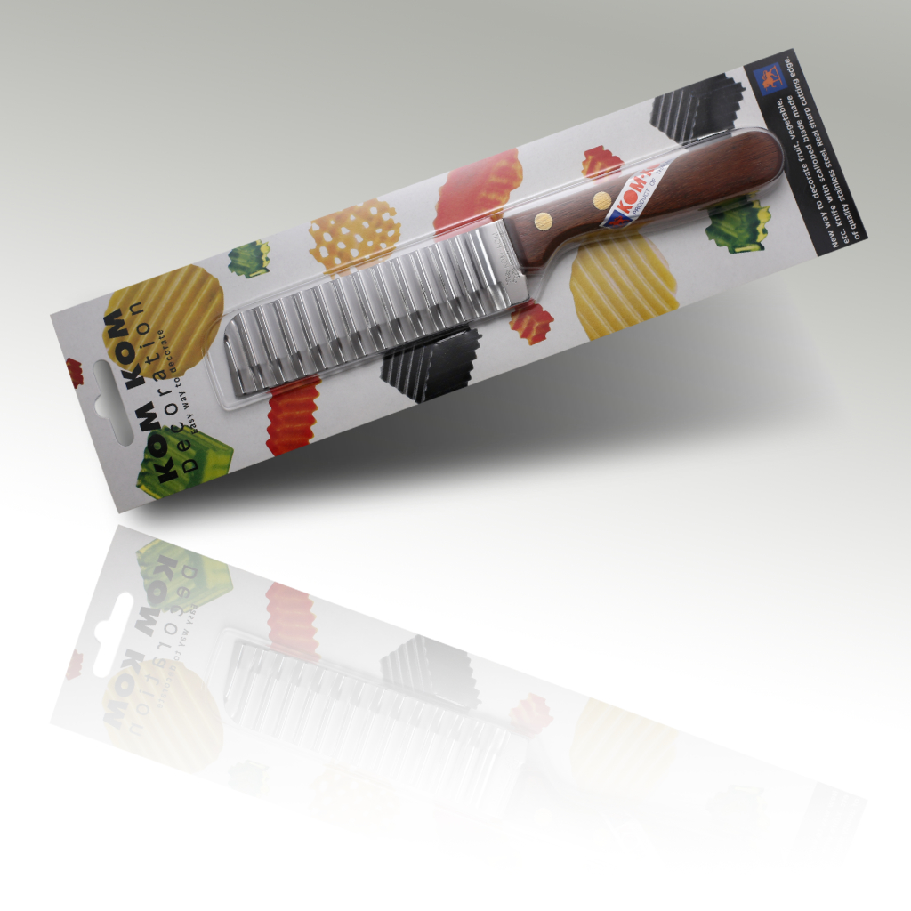 5" Wave Knife Wooden Handle - chopchopchop.co.uk